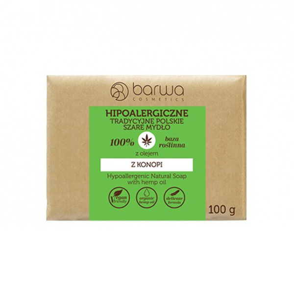 Barwa Hypoallergenic Traditional Polish Gray Soap With Hemp Oil 100G ...