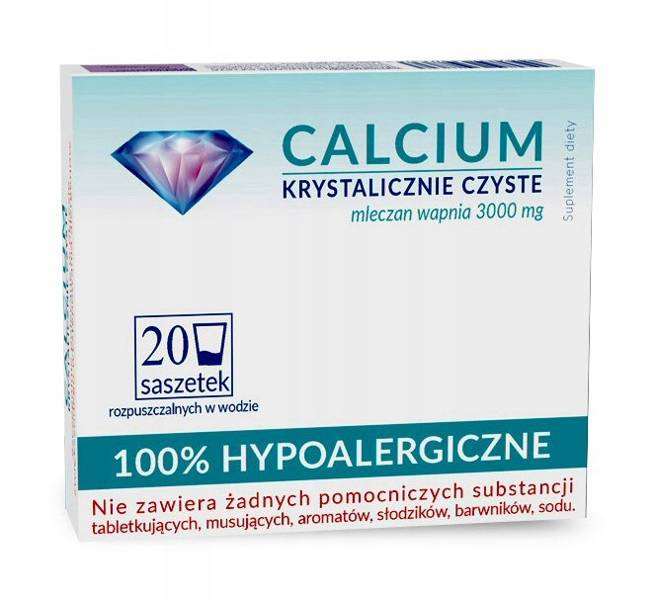 Calcium Crystal Clear 100% Hypoallergenic, Powder in Sachets 20pcs ...
