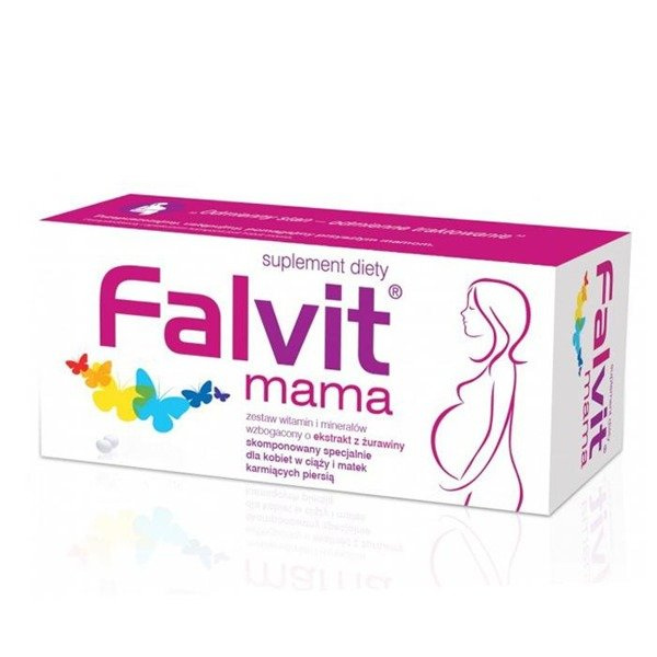 Falvit Mama Witaminy Dla Kobiet w Ciąży i Karmiących Piersią 30 tab ...